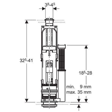 Geberit Impuls 260 (Twico 1) Flush Valve & Button -Kingsway Plumbing